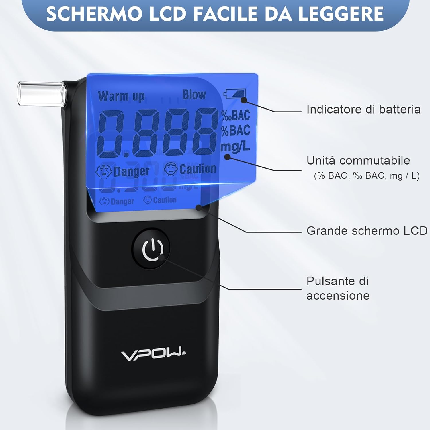 VPOW Alcohol Breathalyzer AT2700（black）-PRODUCT-VPOW